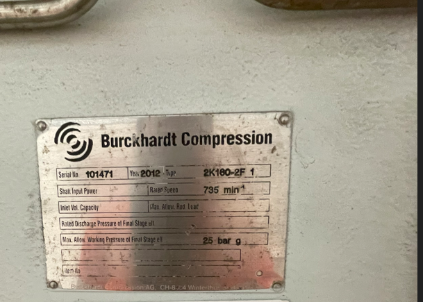 Cargo Compressor 2K160-2F Burckhardt Compression Laby - RemoraDocks